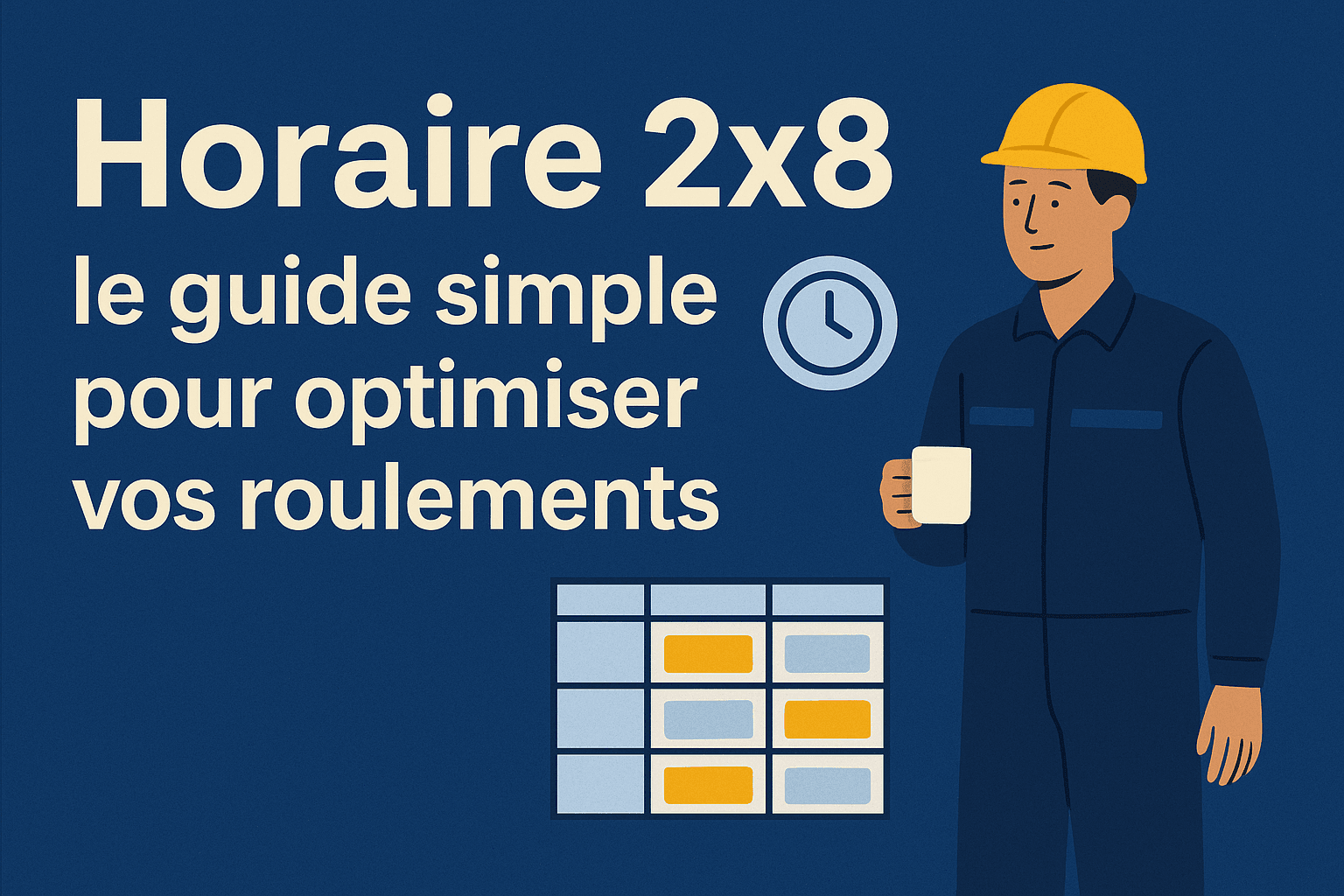 Horaire 2x8 : définition, exemple & planning 2x8 optimisé