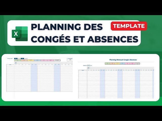 Créer un planning des congés du personnel sur Excel
