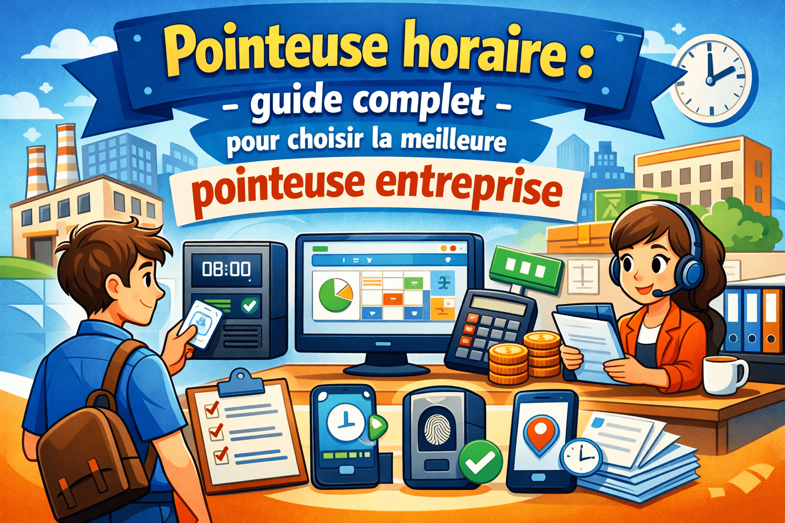 Pointeuse horaire entreprise : guide complet et comparatif 2026