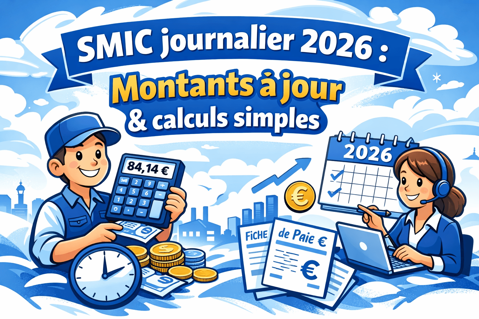 SMIC journalier 2026 : Montant, guide & calcul